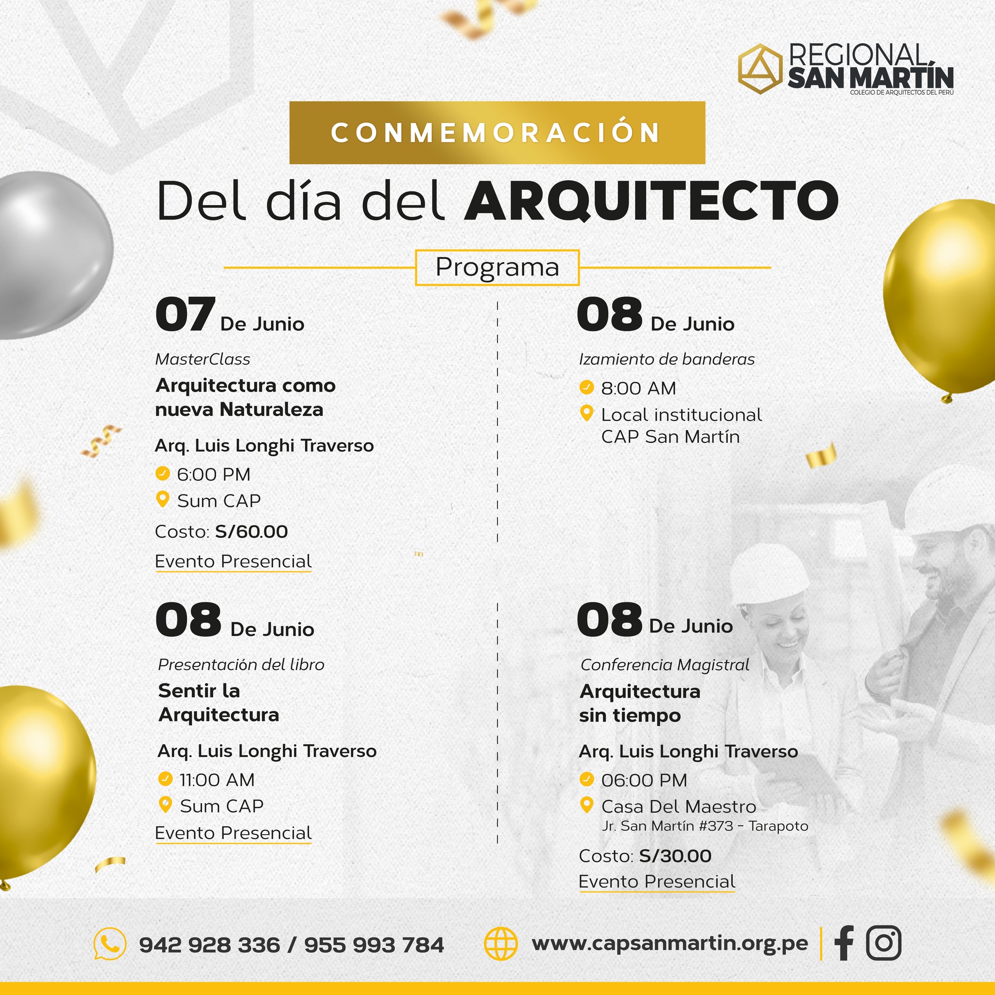 CONMEMORACIÓN DEL DÍA DEL ARQUITECTO - Colegio de Arquitectos del Perú ...