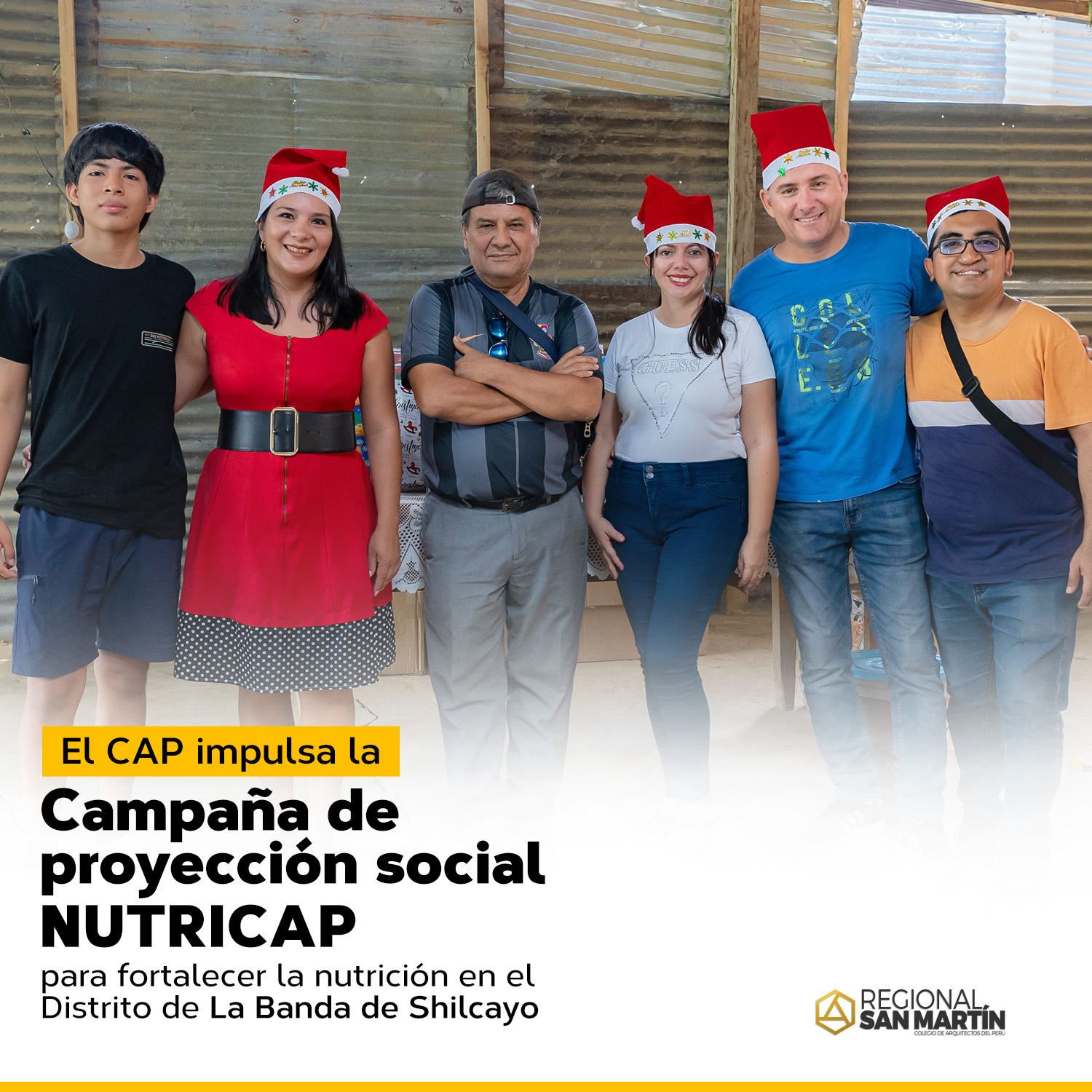 Campaña de proyección social NUTRICAP - Colegio de Arquitectos del Perú - Región San Martín