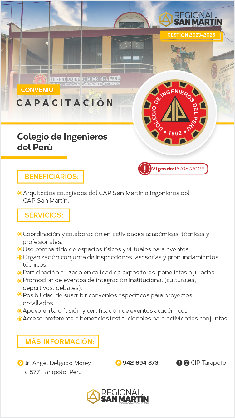 COLEGIO DE INGENIEROS DEL PERU - Colegio de Arquitectos del Perú ...