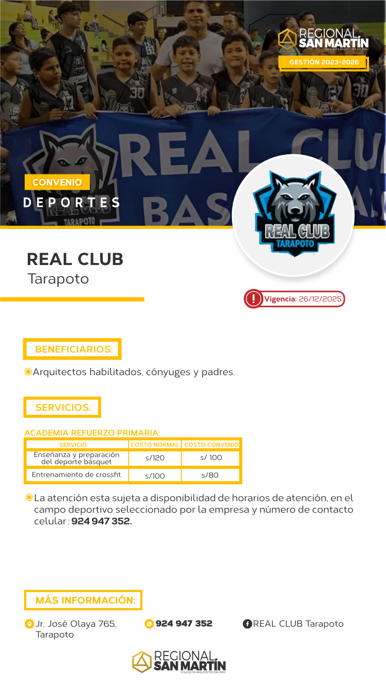 REAL CLUB TARAPOTO - Colegio de Arquitectos del Perú - Región San Martín