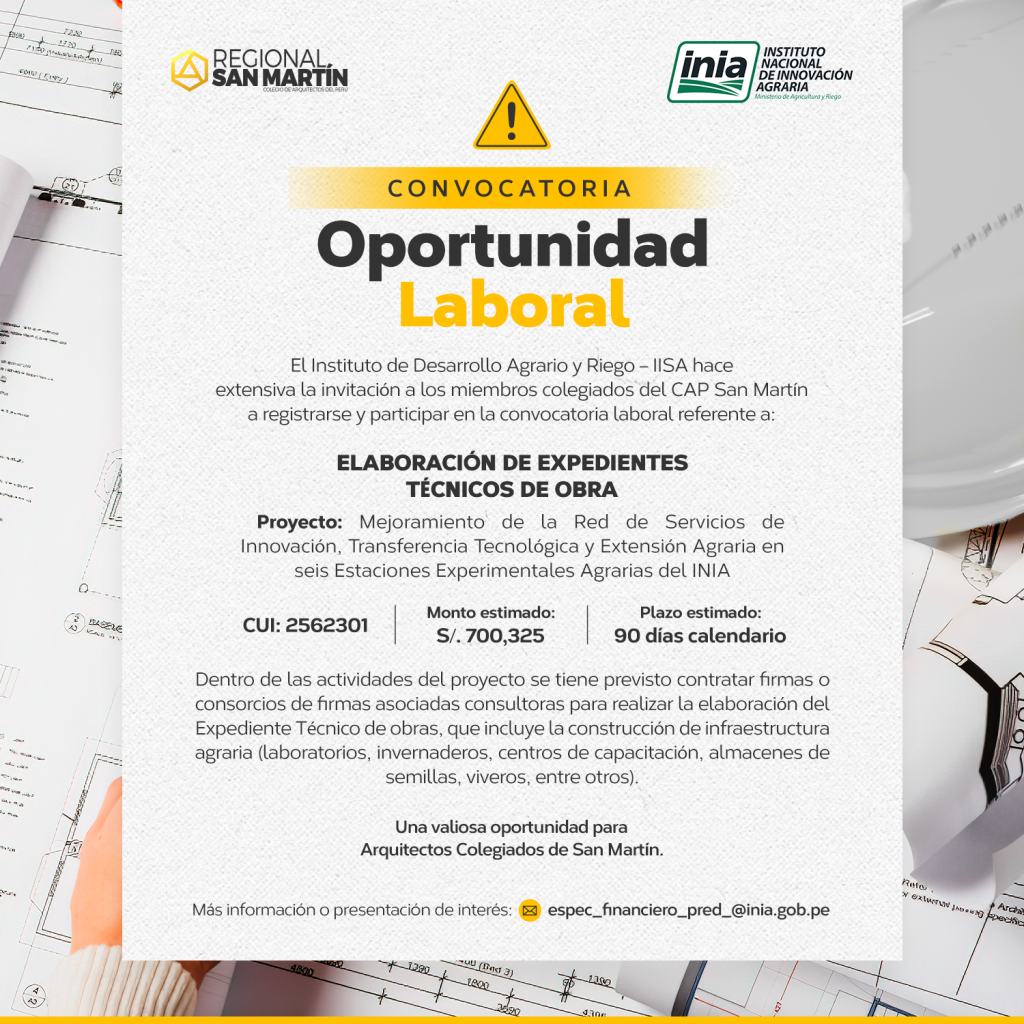 Colegio de Arquitectos CAP Región San Martín - Colegio de Arquitectos ...